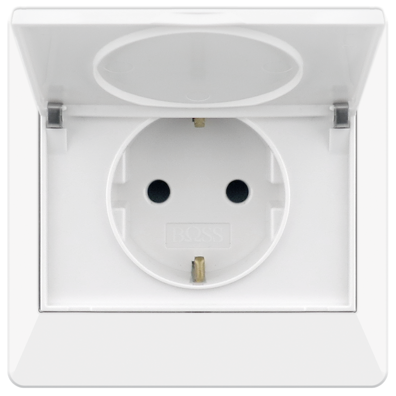 B2000L Schuko Socket Outlet w/ Cover